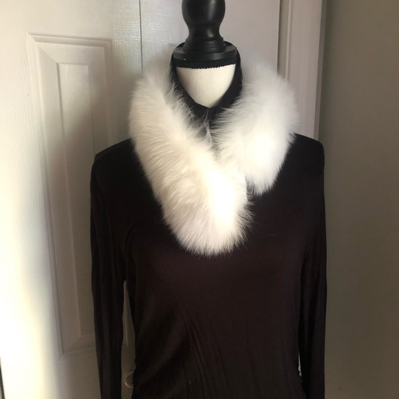 Accessories | Genuine White Fox Neck Scarf | Poshmark
